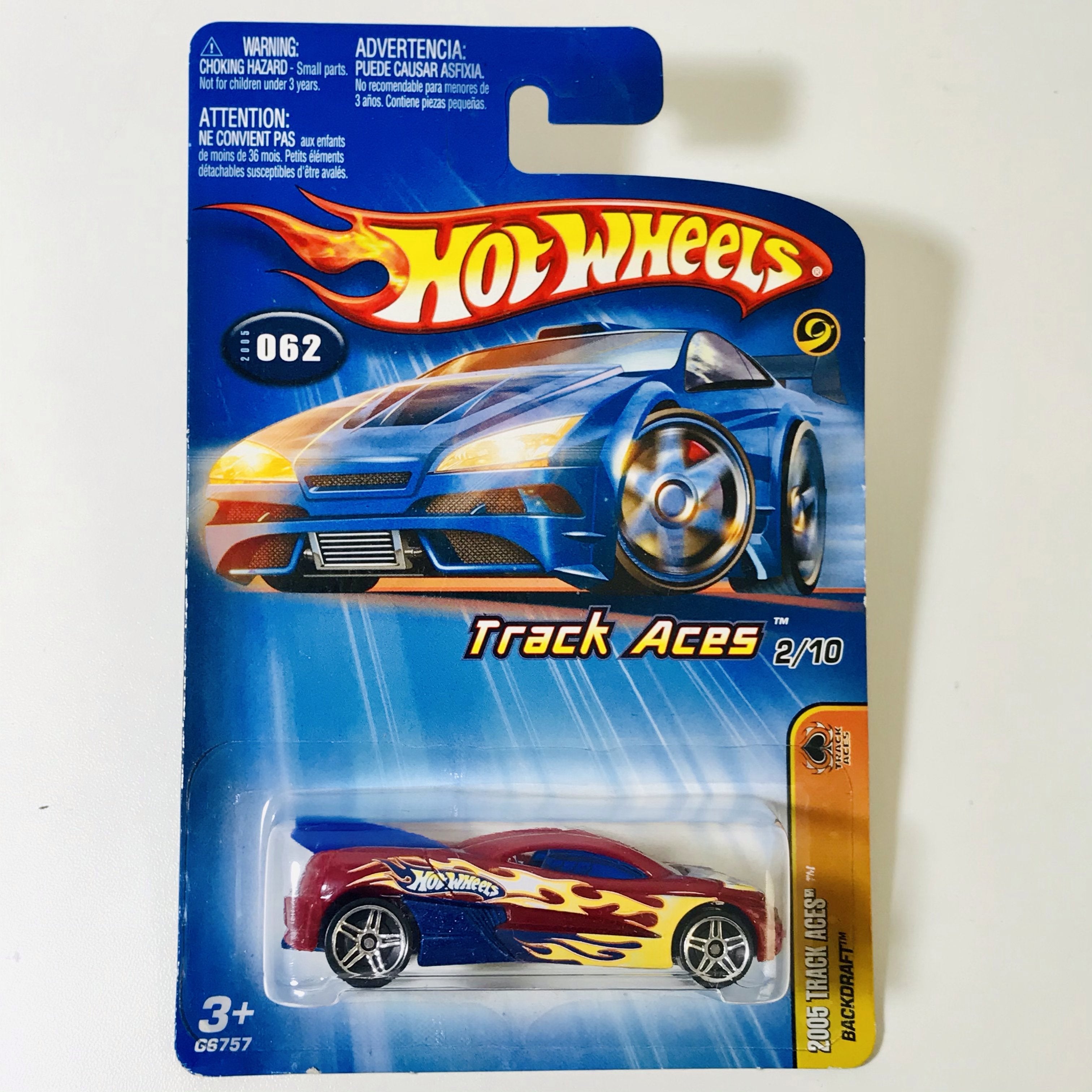 2005 Hot Wheels Track Aces Backdraft 062 rojo PR5