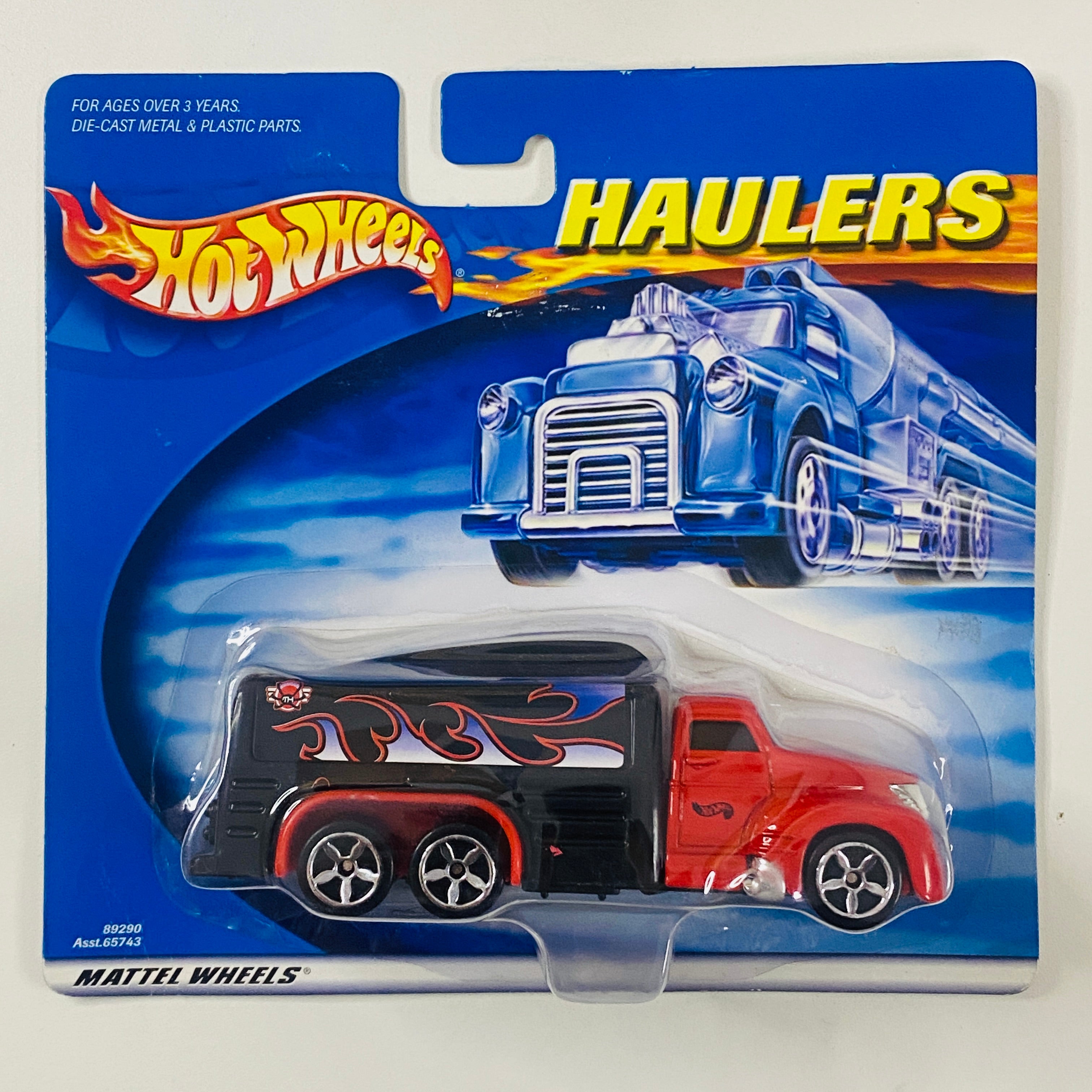 1999 Hot Wheels Haulers Limited Edition Camión Trailer rojo con negro