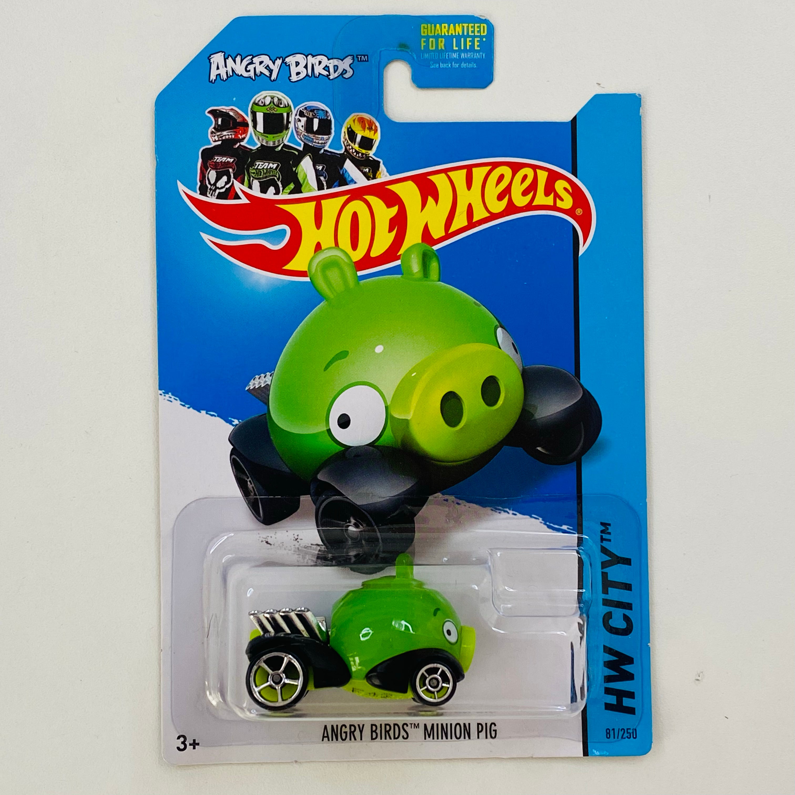 2014 Hot Wheels HW City Angry Birds Minion Pig verde OH5