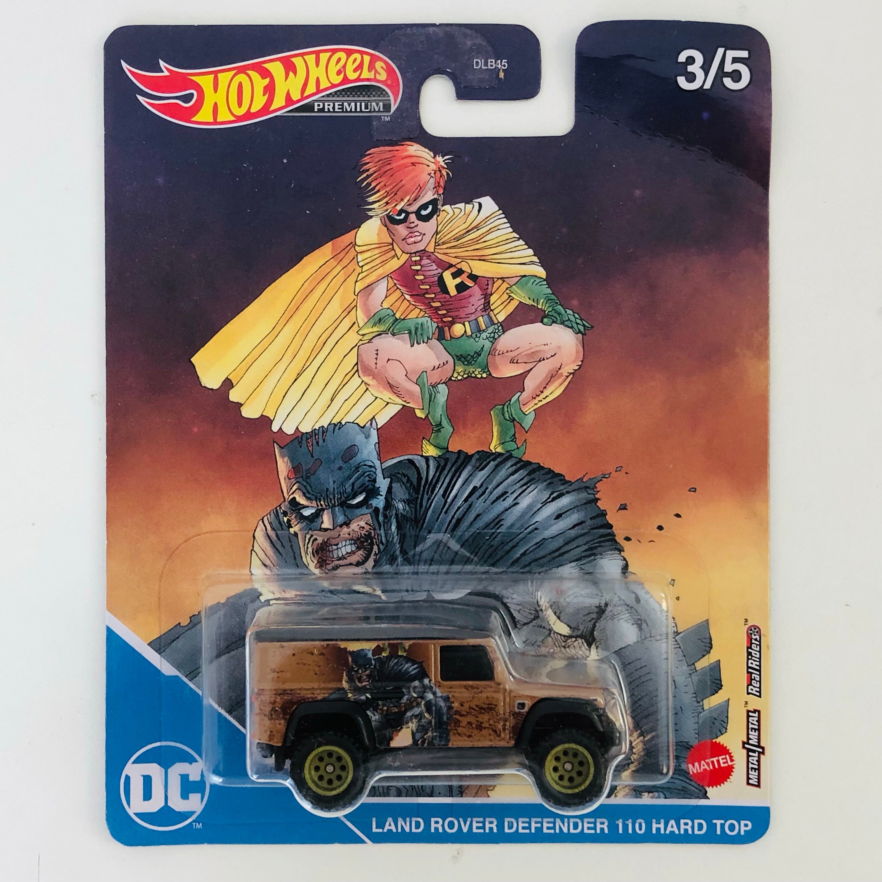 2022 Hot Wheels Premium Batman Land Rover Defender 110 Hard Top marrón