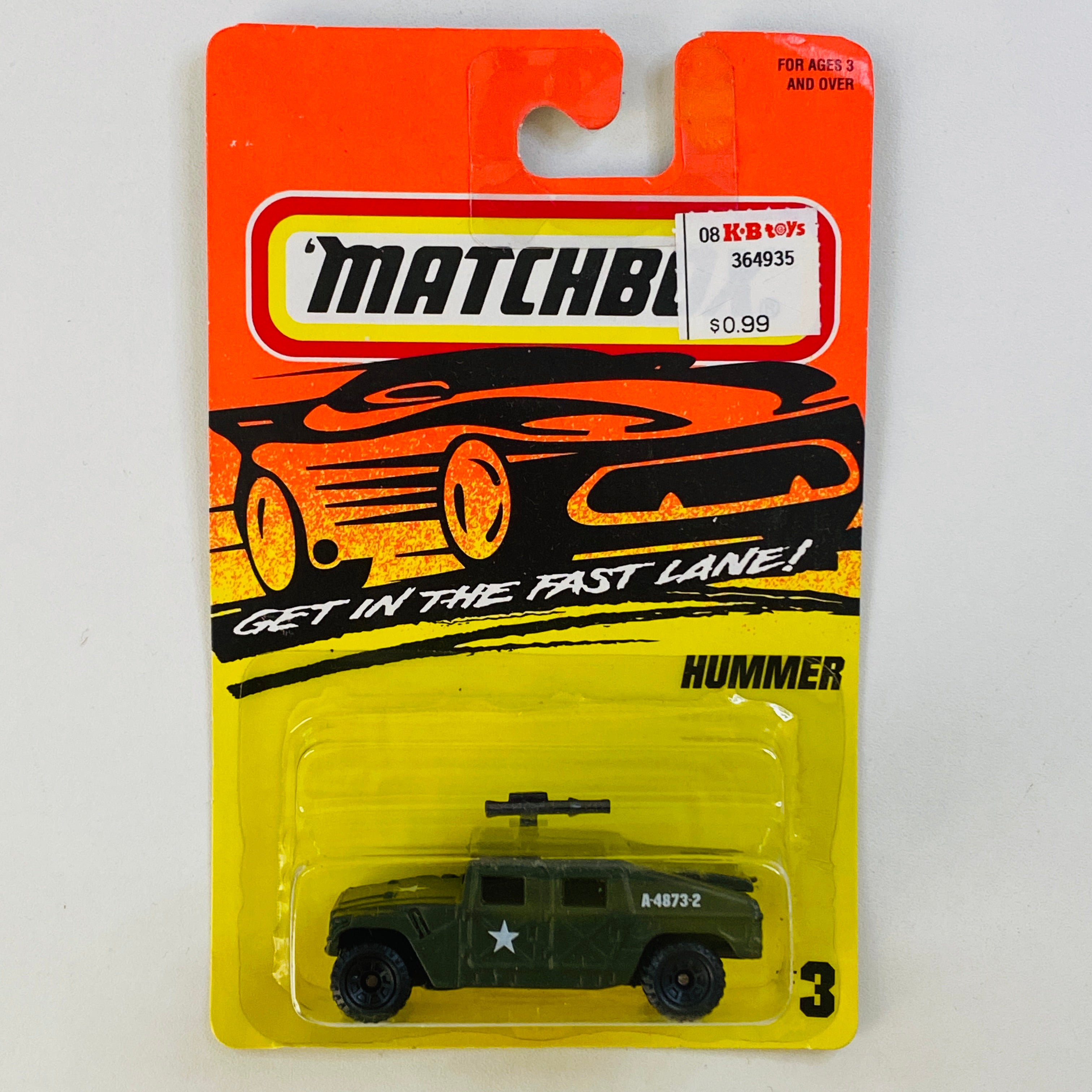 1996 Matchbox Hummer Humvee 3 verde oliva militar