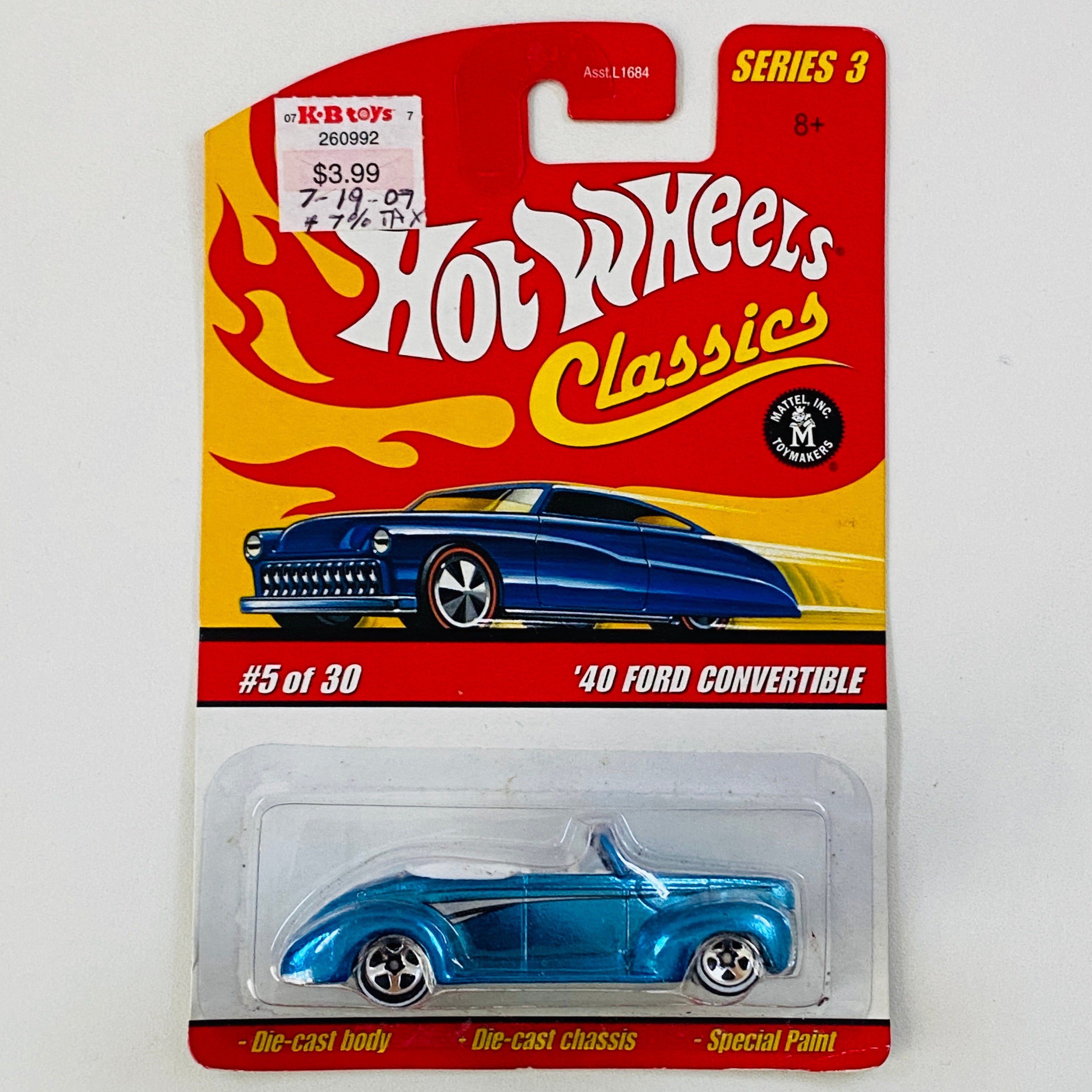 2007 Hot Wheels Classics Series 3 40 Ford Convertible celeste spectraf