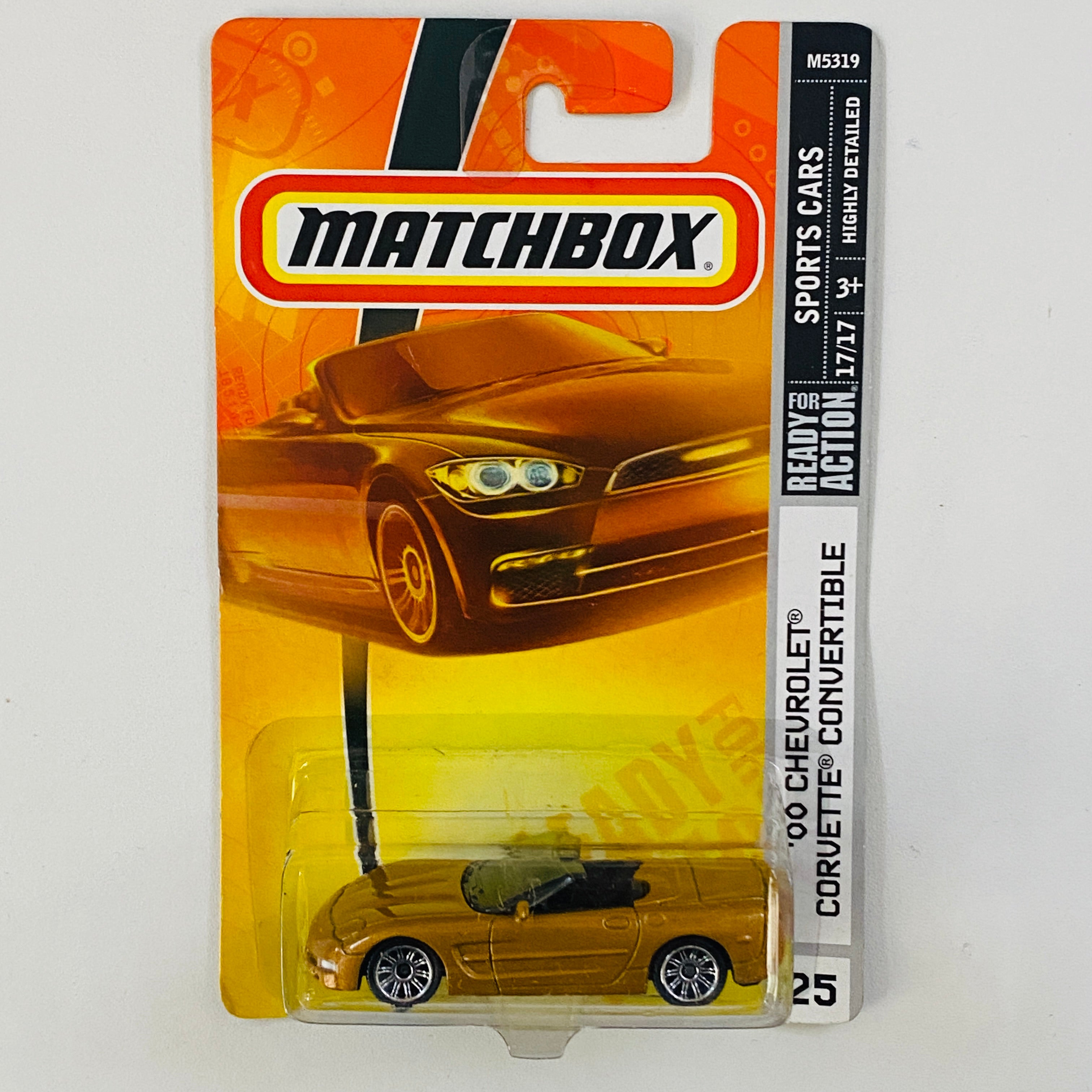 2008 Matchbox Sports Cars 00 Chevrolet Corvette Convertible dorado met