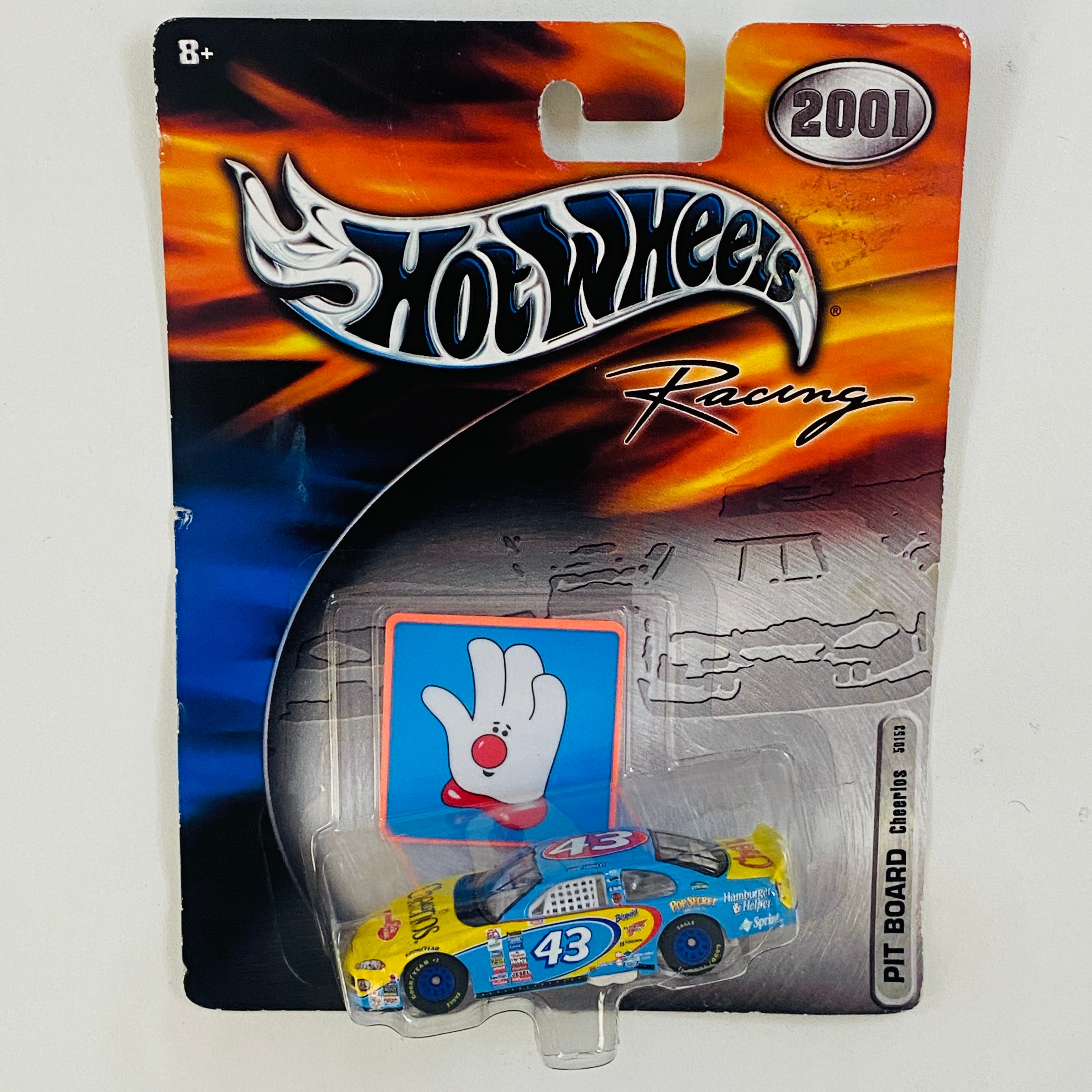 2001 Hot Wheels Racing NASCAR Pit Board John Andretti 43 Cheerios Dodg