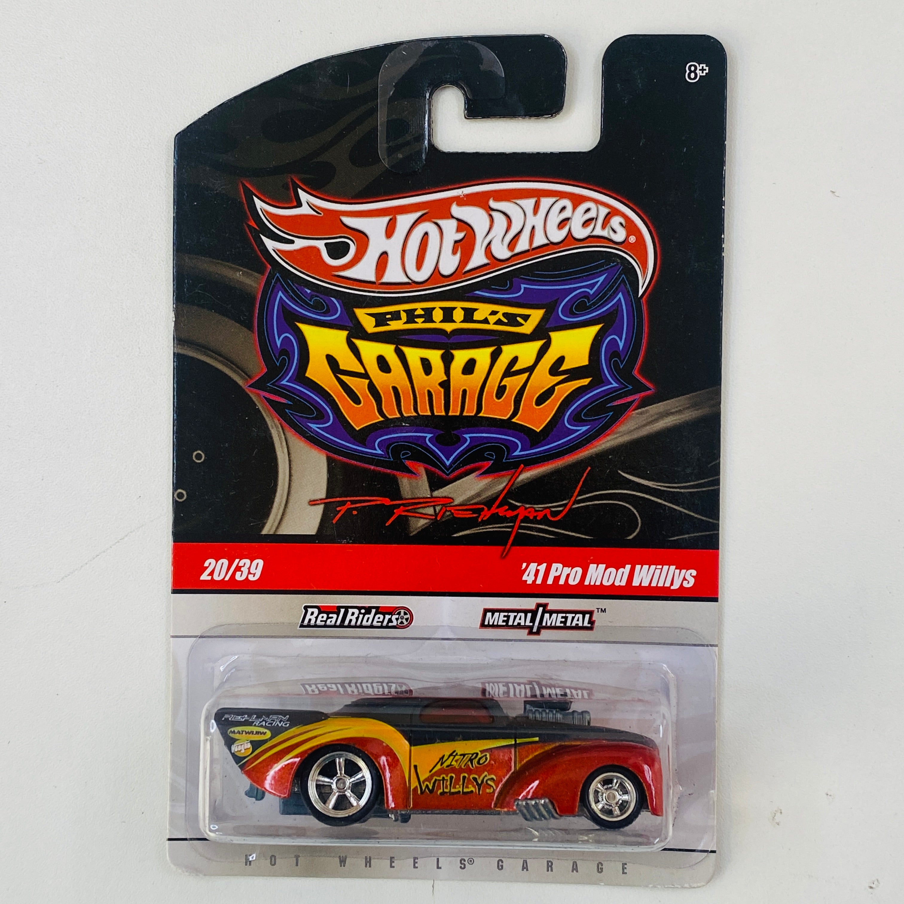 2010 Hot Wheels Phil's Garage Jeep 41 Pro Mod Willys rojo metálico Lla