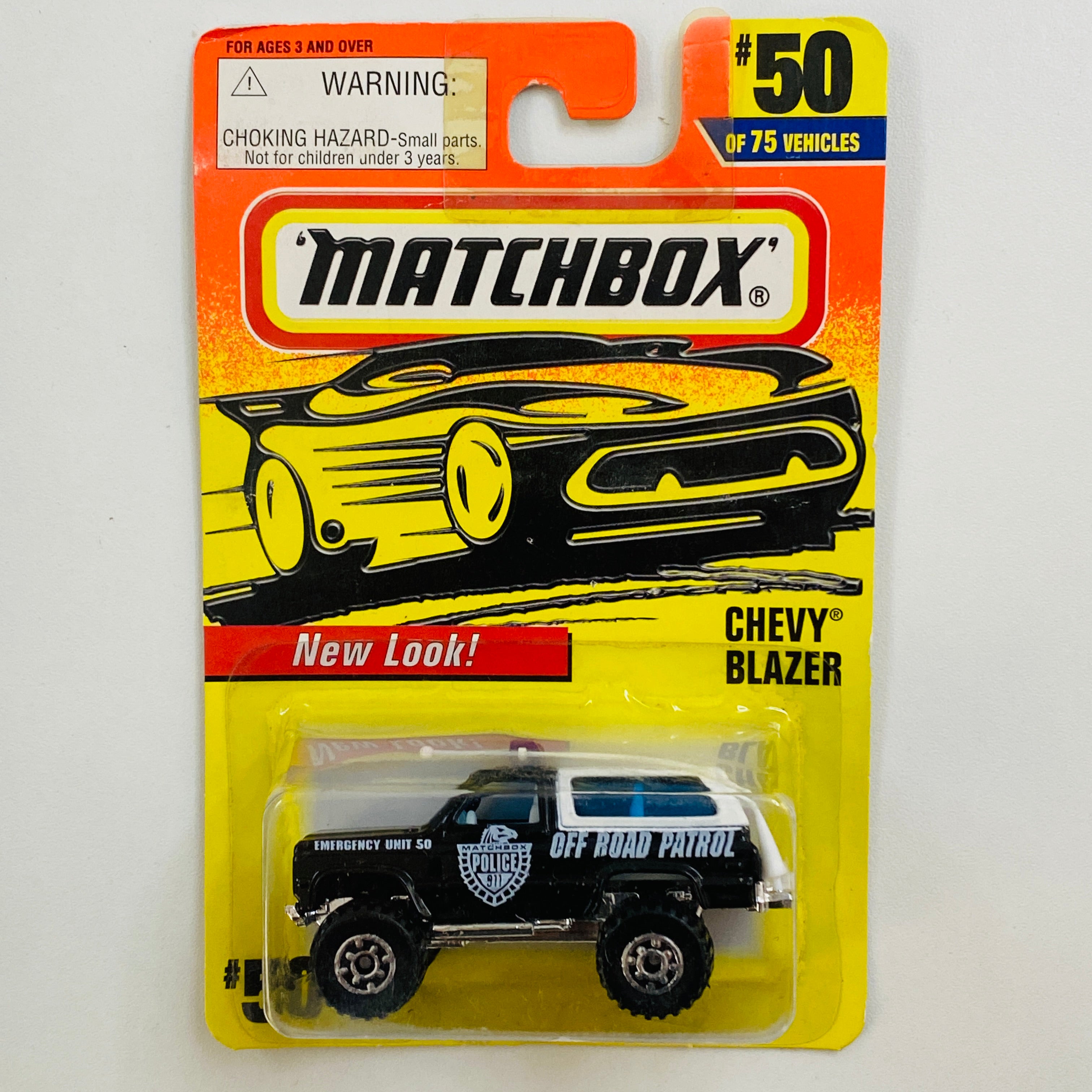 1997 Matchbox Chevy Blazer 50 Policial negro
