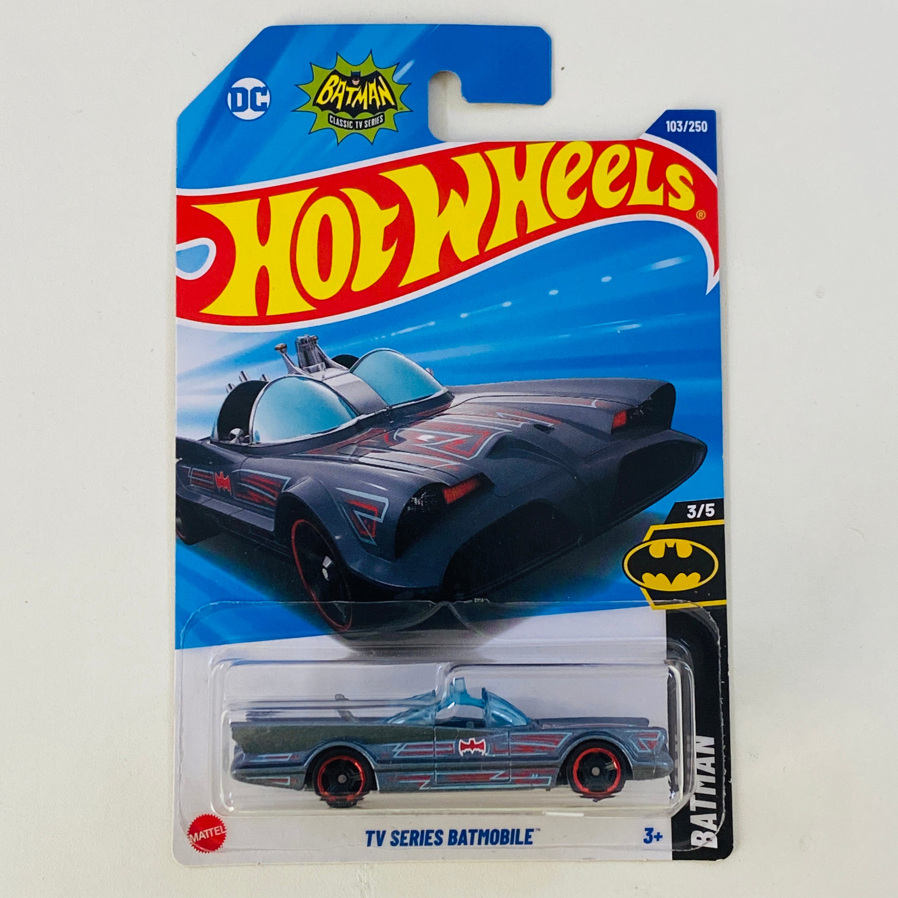 2025 Hot Wheels Batman Classic TV Series Batmobile gris metálico MC5 T