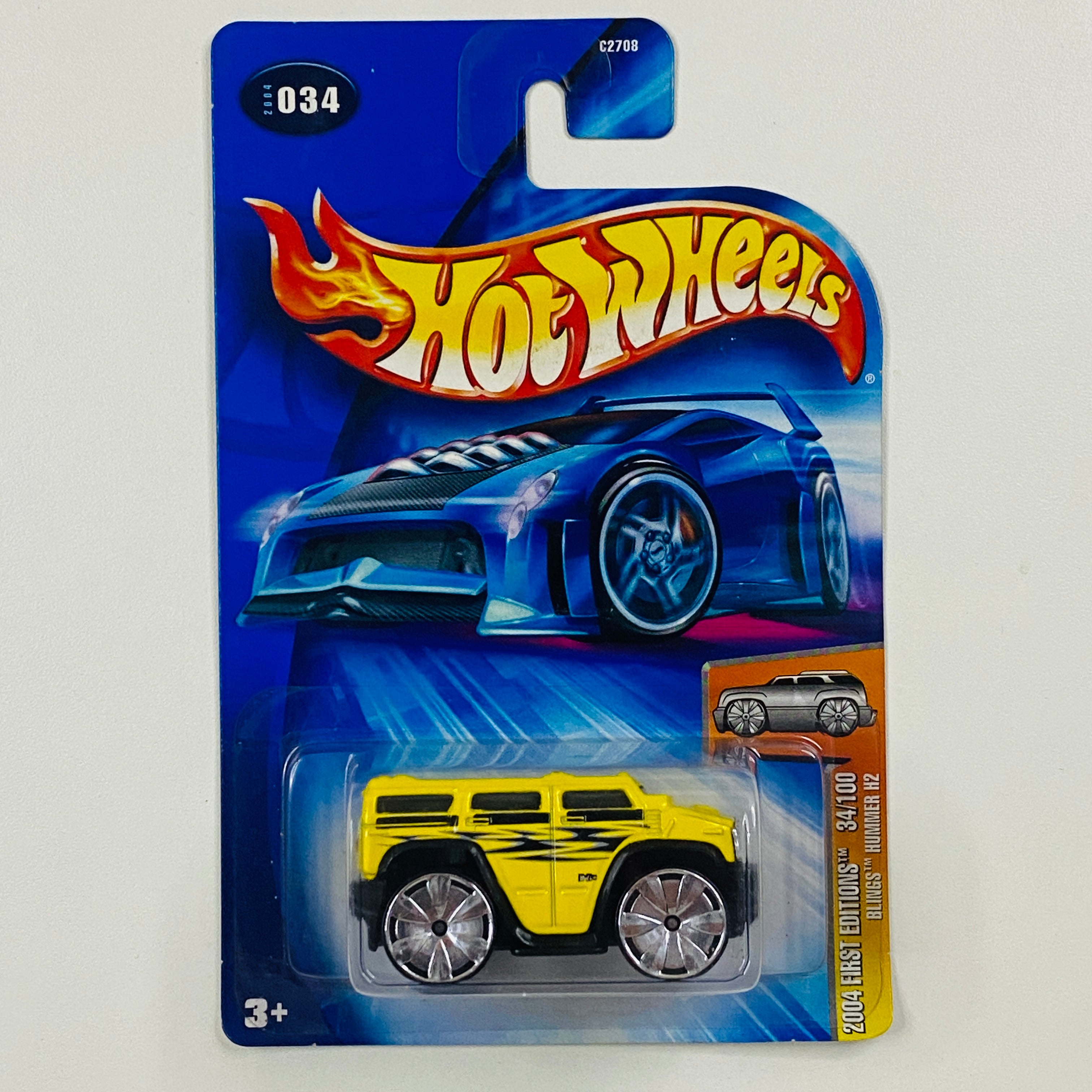 2004 Hot Wheels First Editions Blings Hummer H2 034 amarillo Bling Pri