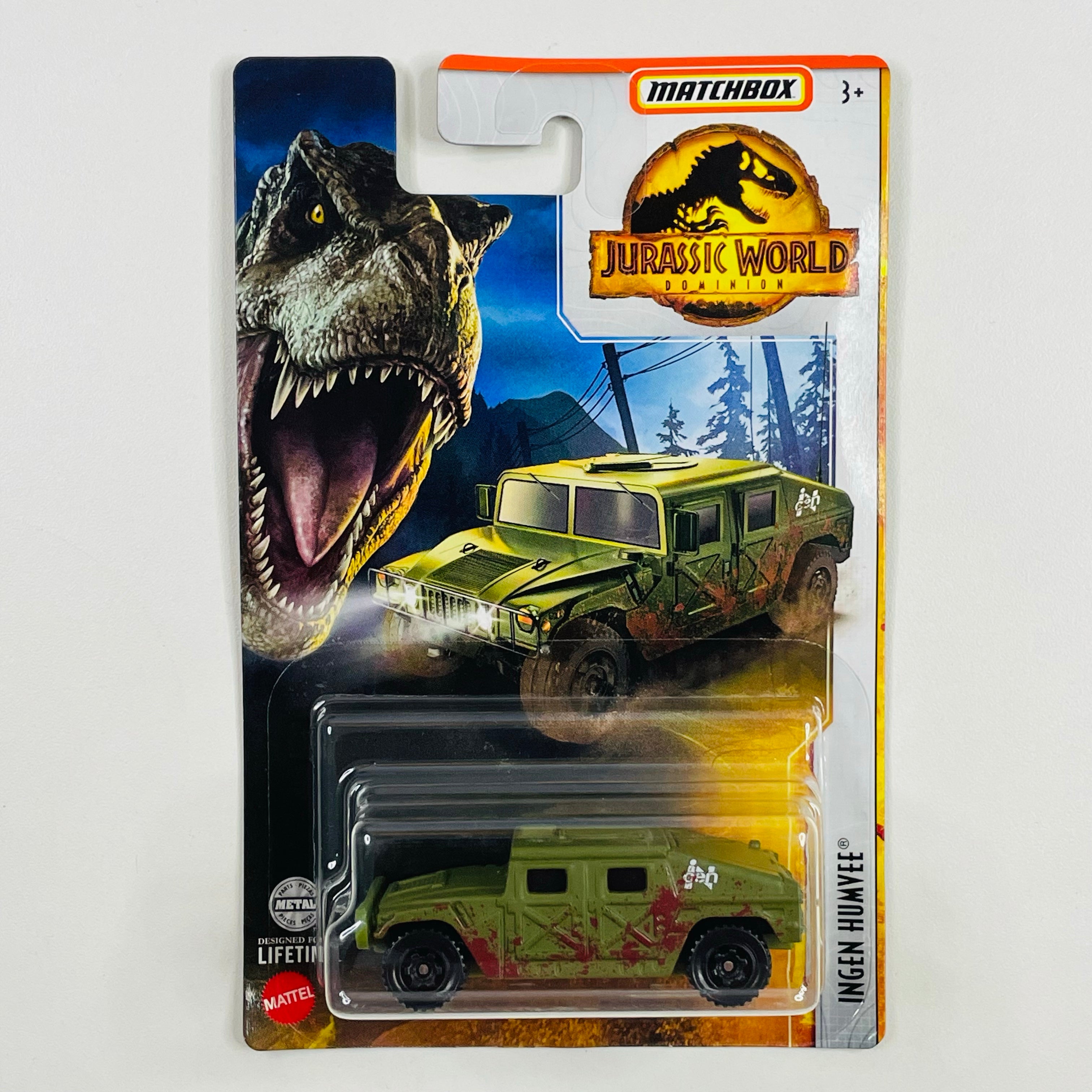2022 Matchbox Jurassic World Dominion inGen Humvee Hummer verde