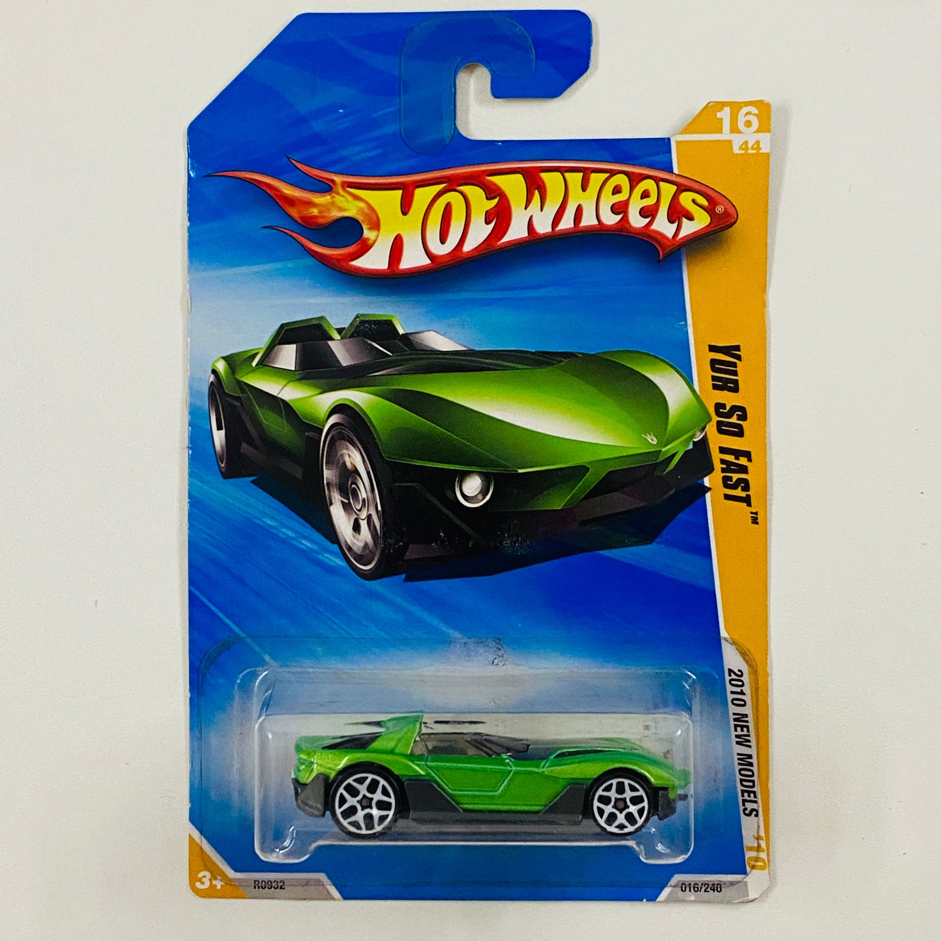 2010 Hot Wheels New Models Yur So Fast verde Y5 Primera Edición