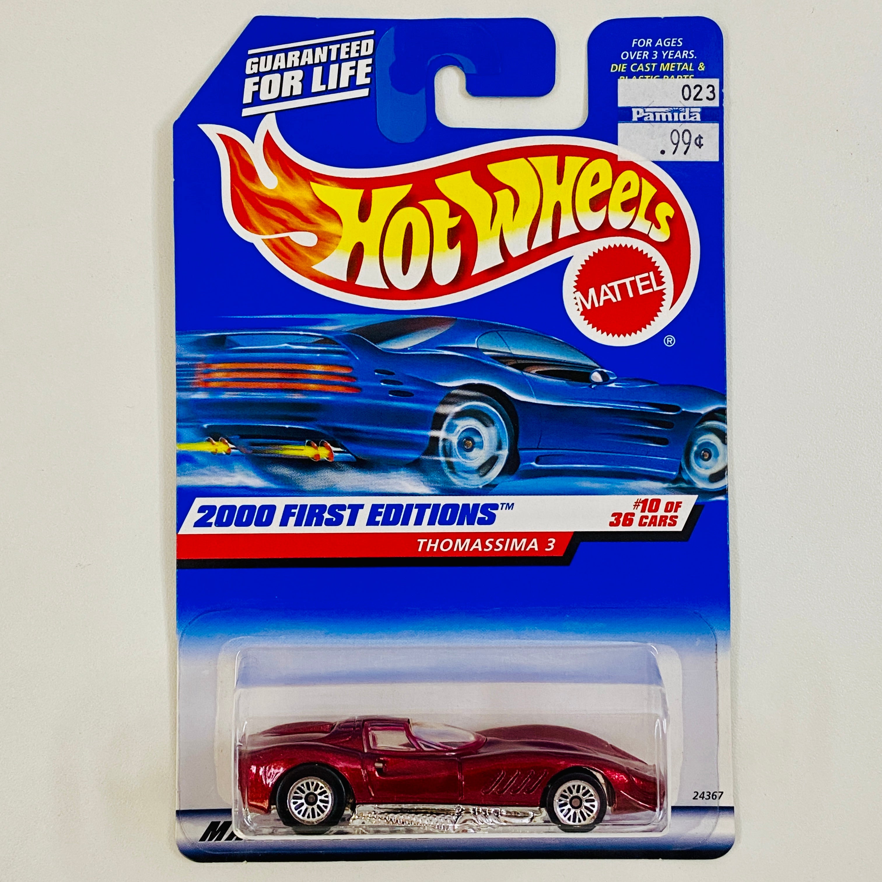 2000 Hot Wheels First Editions 1969 Tom Meade Ferrari Thomassima 3 roj