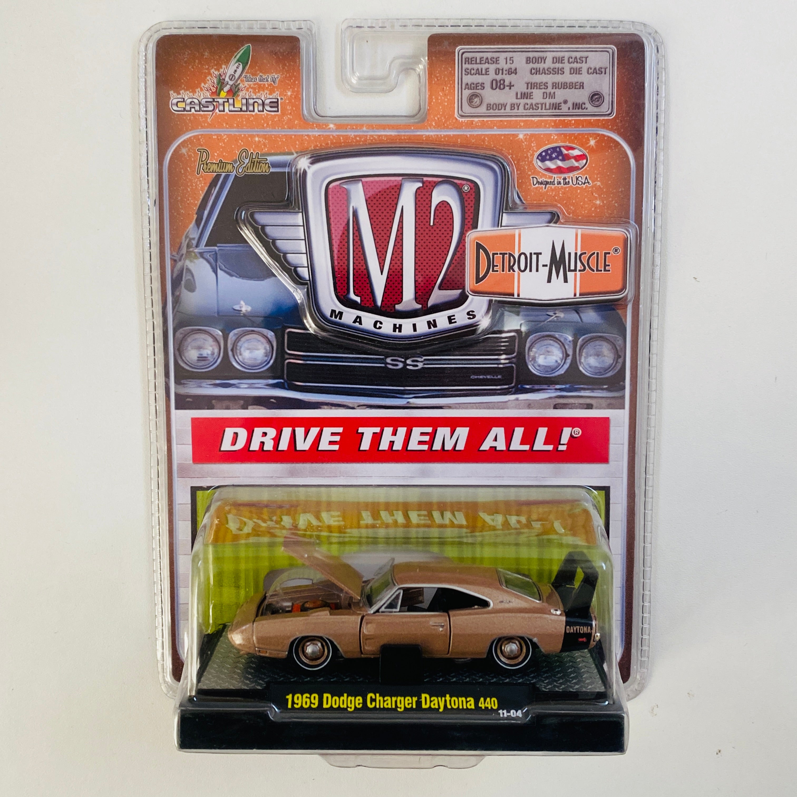 2011 M2 Machines Detroit Muscle Premium Edition 1969 Dodge Charger Day