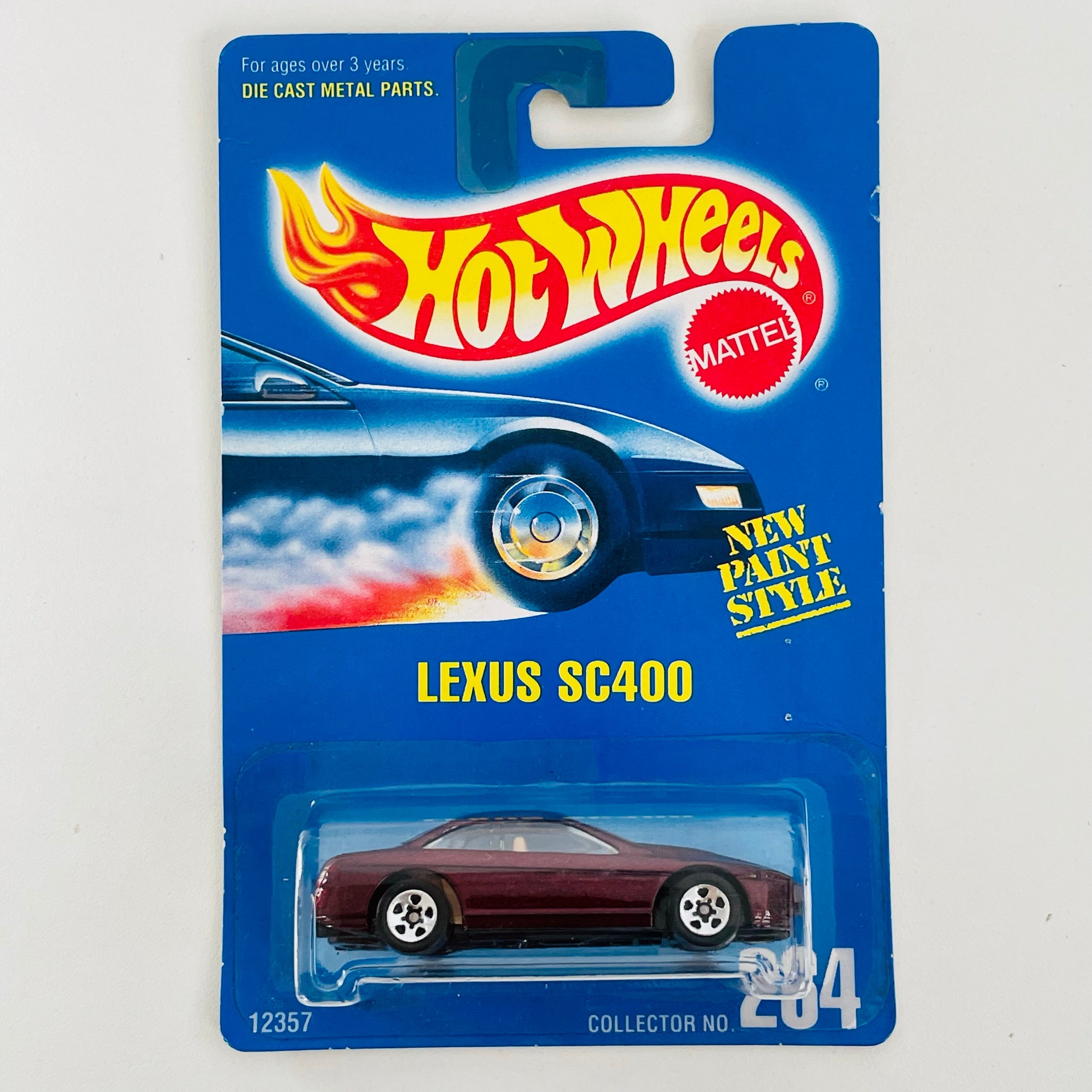 1995 Hot Wheels Lexus SC400 264 granate metálico 5SP