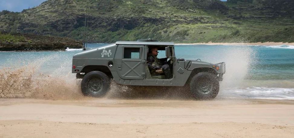 2022 Matchbox Jurassic World Dominion inGen Humvee Hummer verde