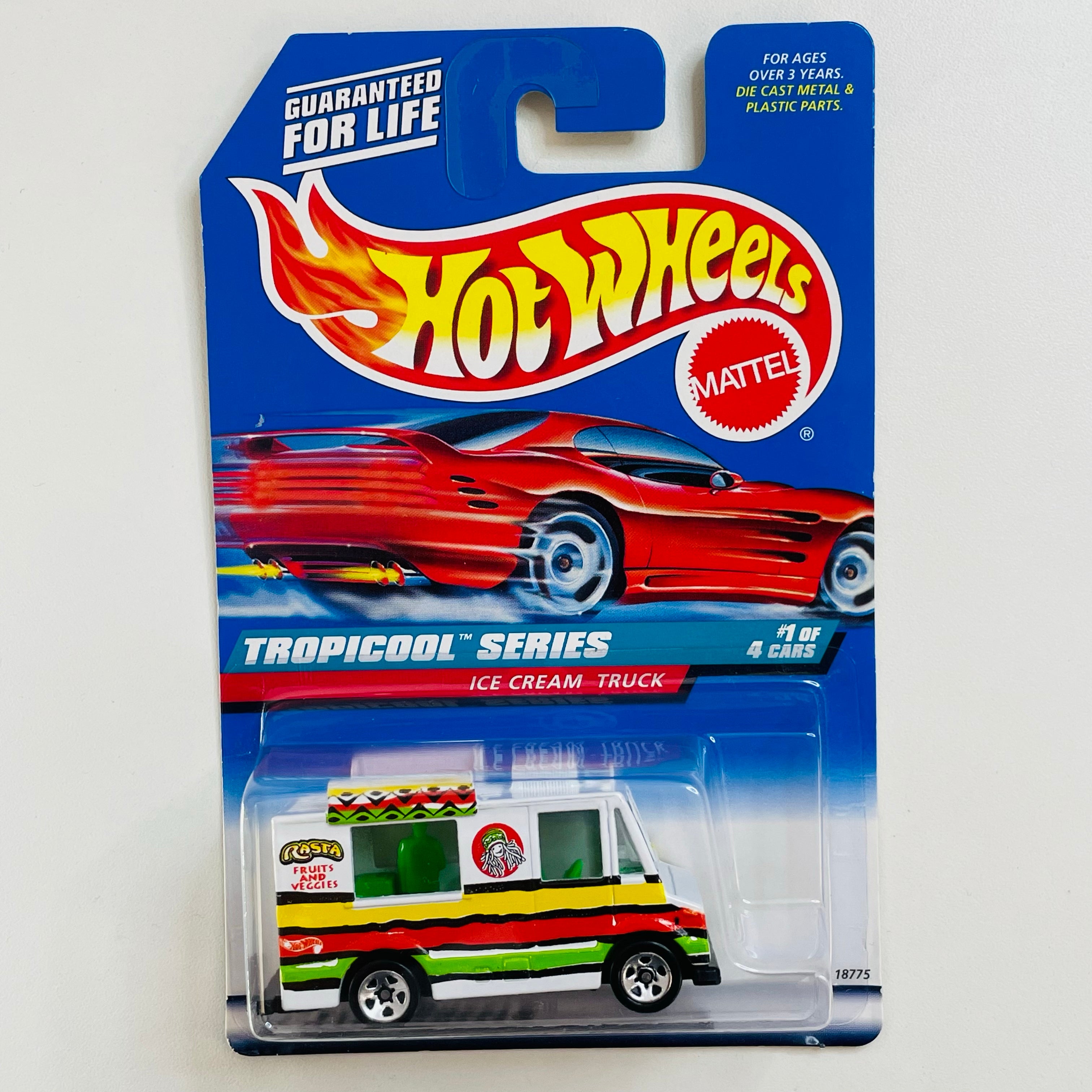 1998 Hot Wheels Tropicool Series Ice Cream Truck blanco 5SP variante t