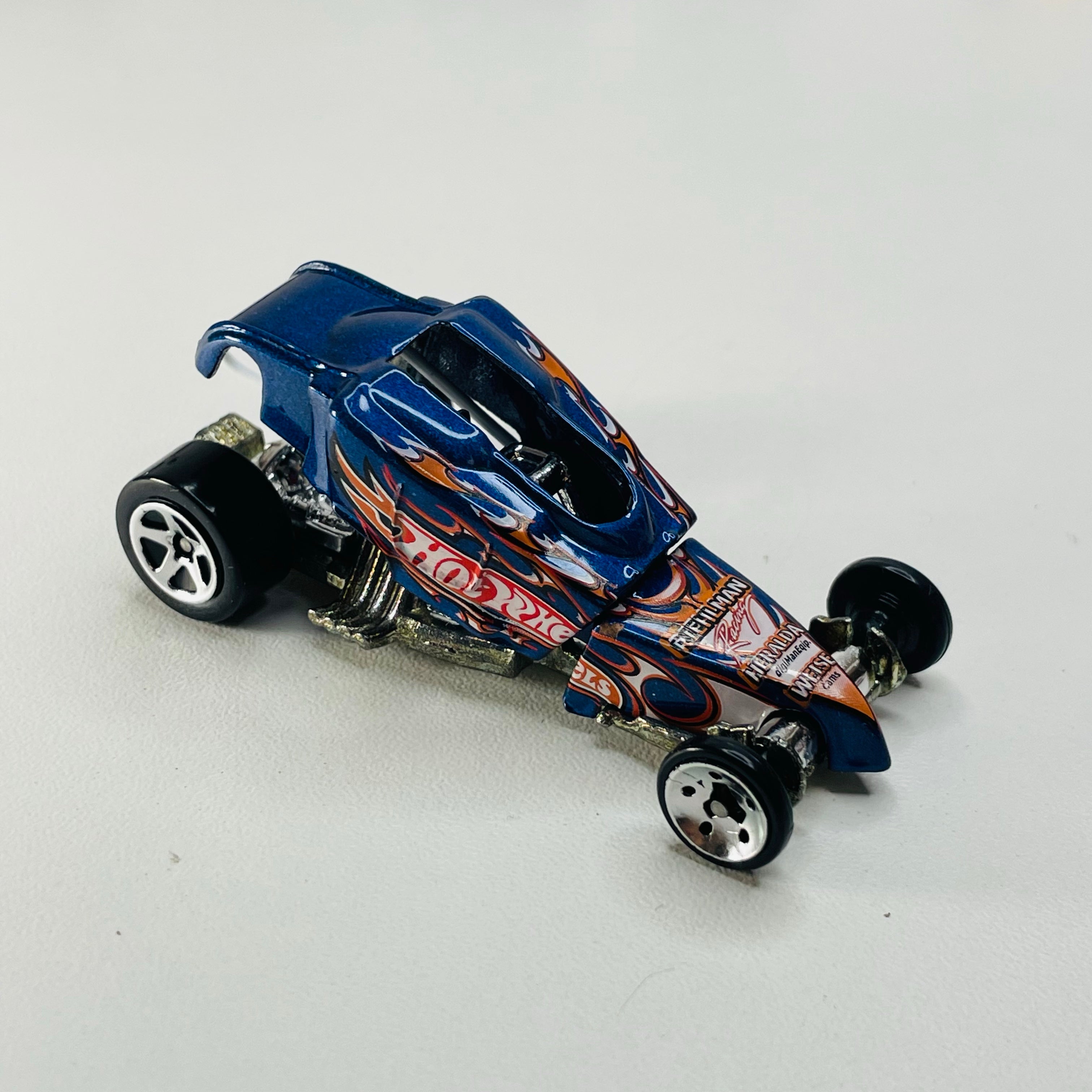 2003 Hot Wheels First Editions Tire Fryer 034 azul metálico 5SP con SK