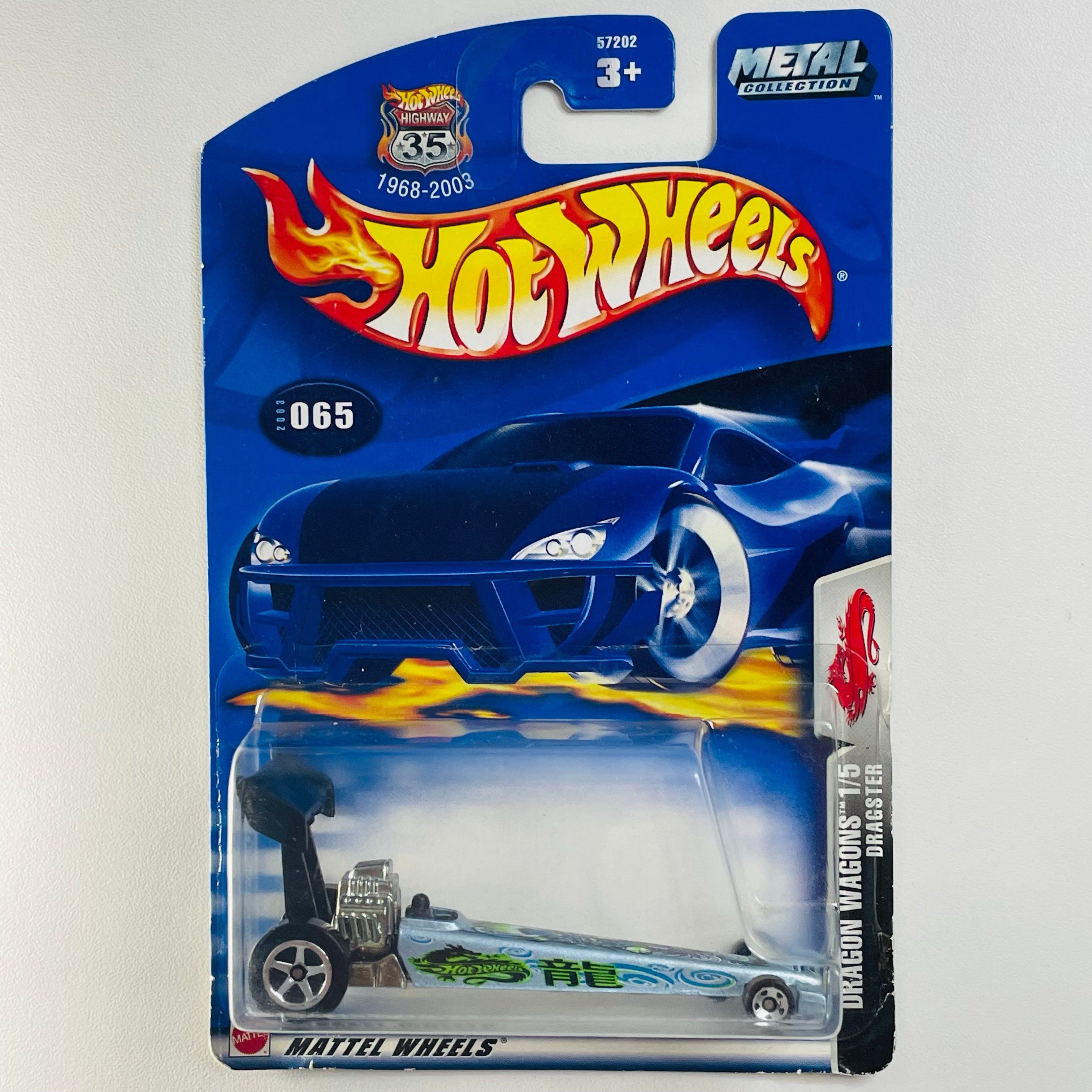 2003 Hot Wheels Dragon Wagons Driven to the Max Dragster 065 celeste m