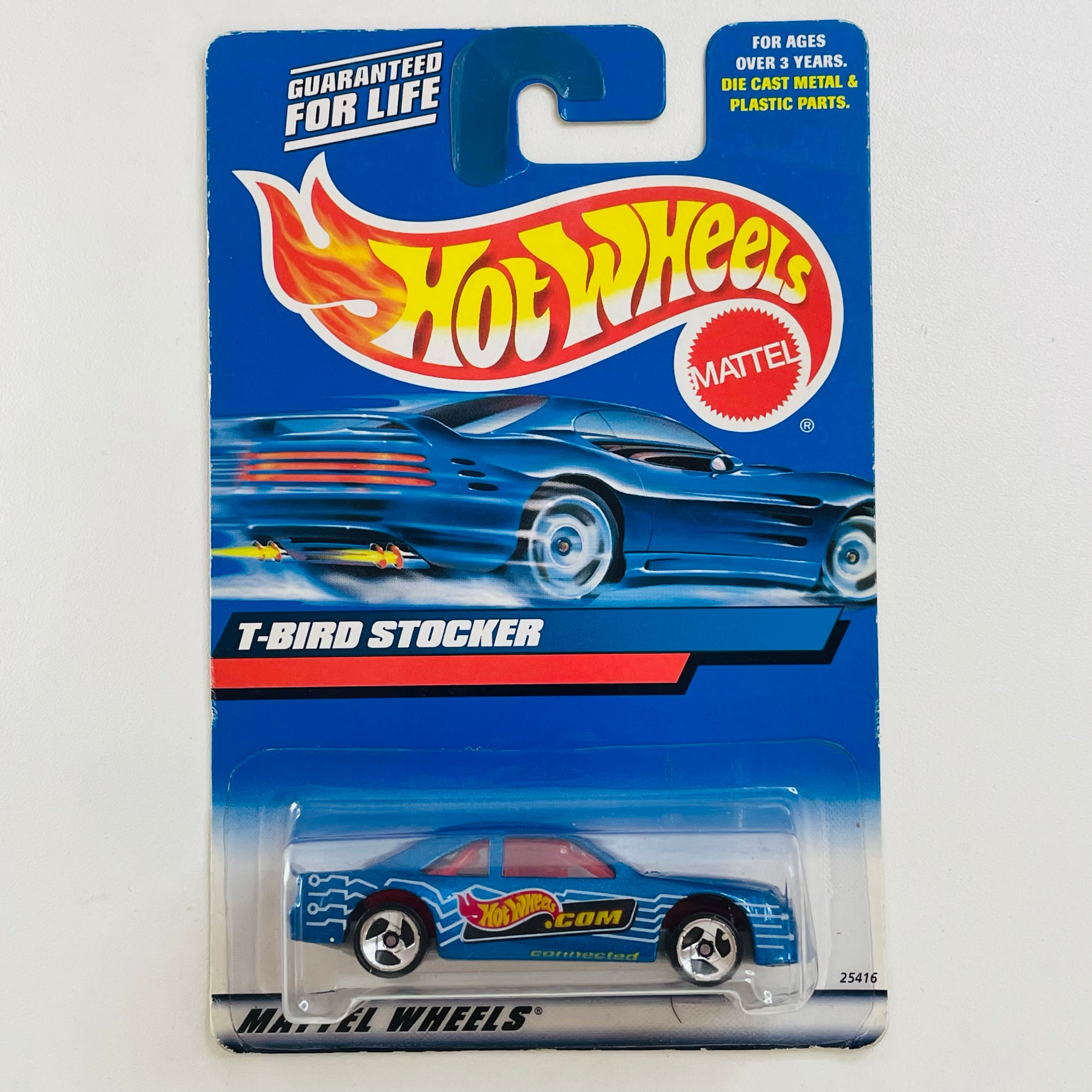 2000 Hot Wheels Ford T-Bird Stocker azul metálico 3SP Blíster 90s