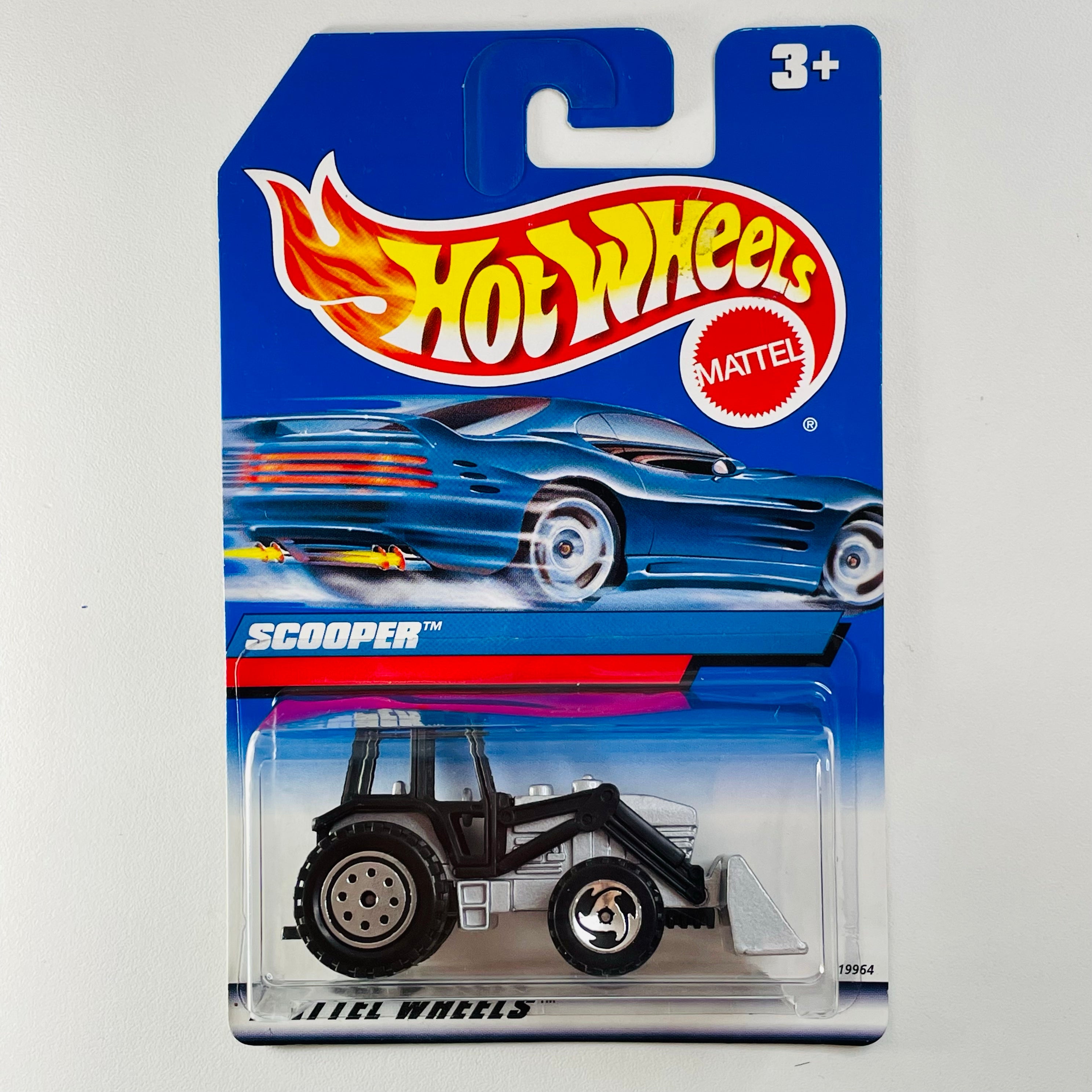 1998 Hot Wheels Scooper Tractor negro CT con SB