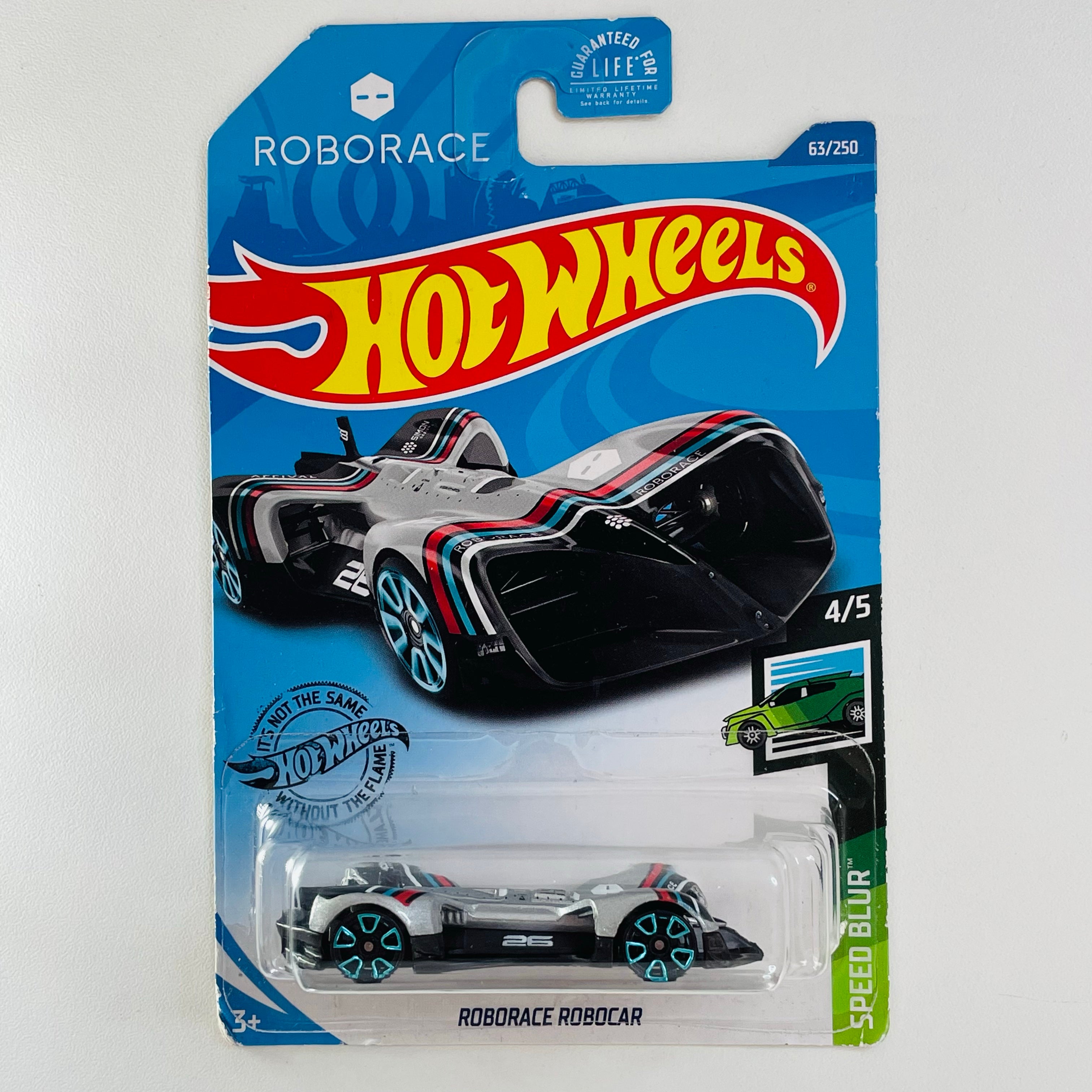 2020 Hot Wheels Speed Blur Roborace Robocar plata metálico TRAP5