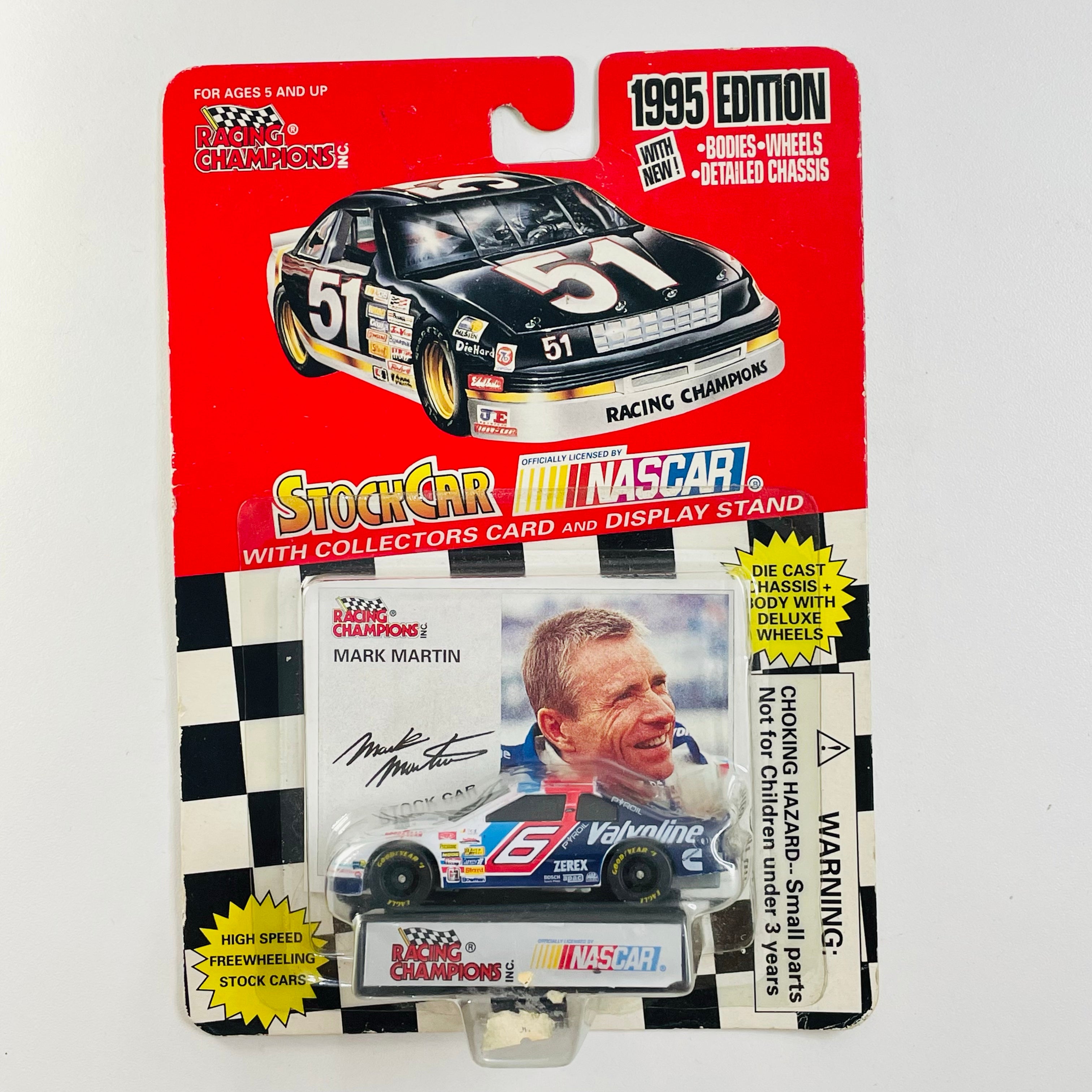 1995 Racing Champions NASCAR Stock Car Mark Martin 6 Valvoline Ford Th