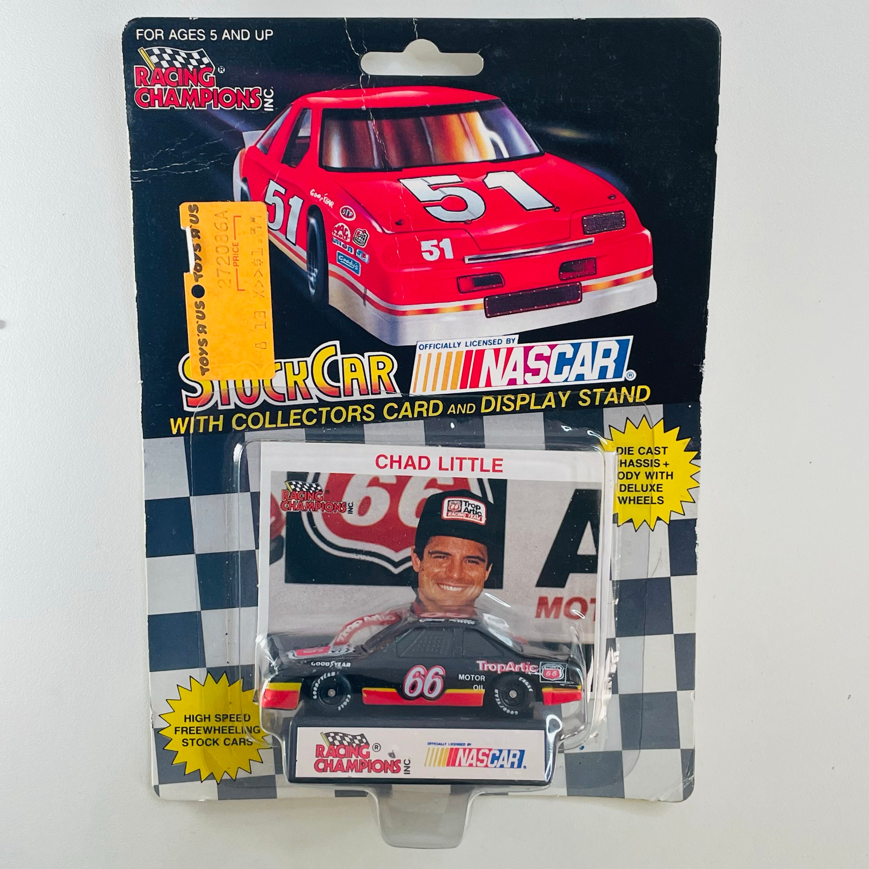 1991 Racing Champions Stock Car NASCAR Chad Little 66 TropArtic Ford T