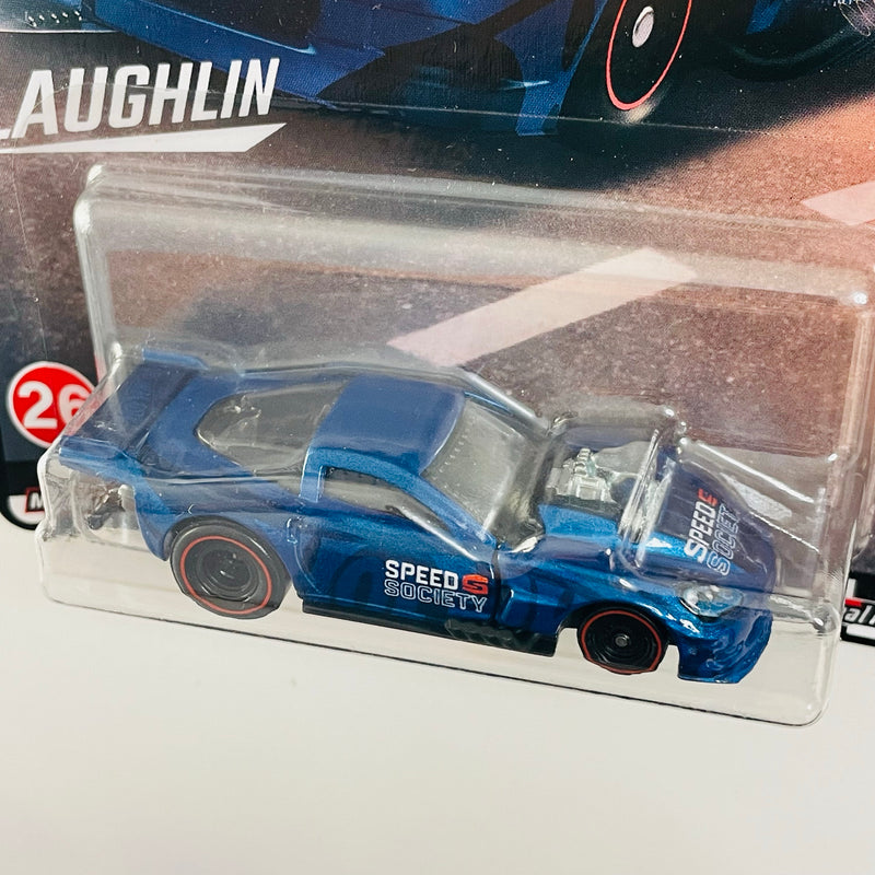 2021 Hot Wheels Premium Boulevard Corvette Z06 Drag Racer azul Llantas