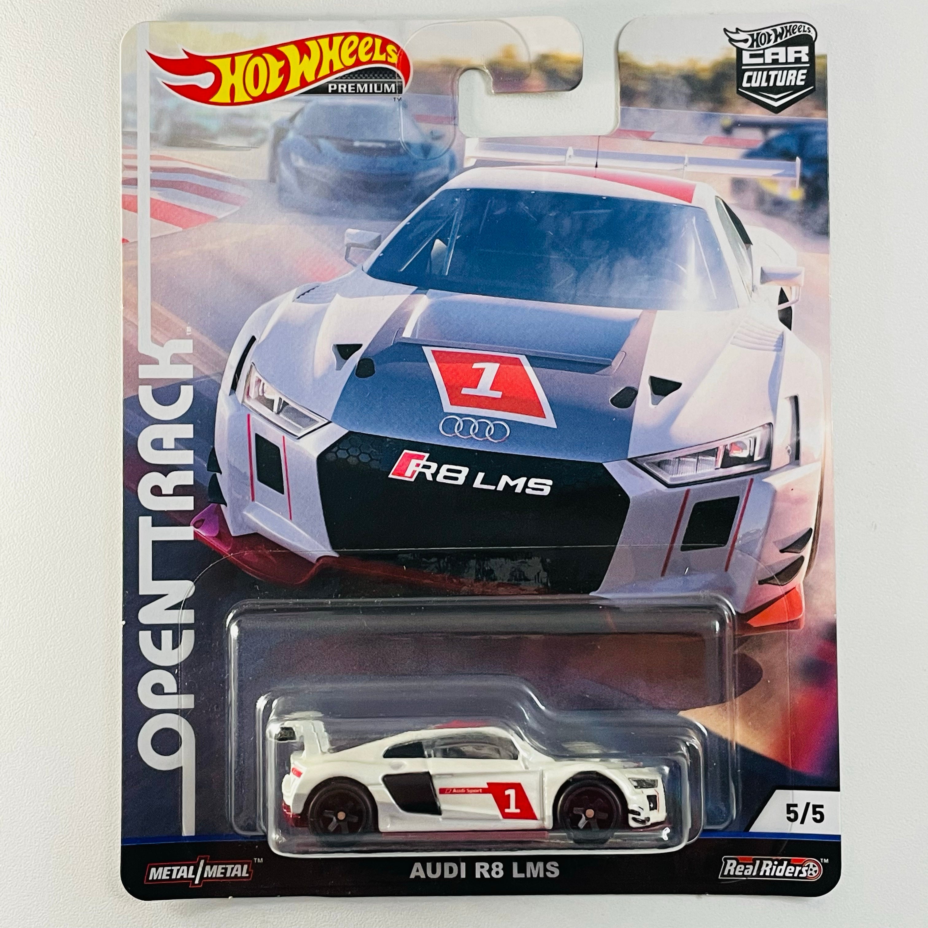 2019 Hot Wheels Premium Car Culture Open Track Audi R8 LMS blanco Llan