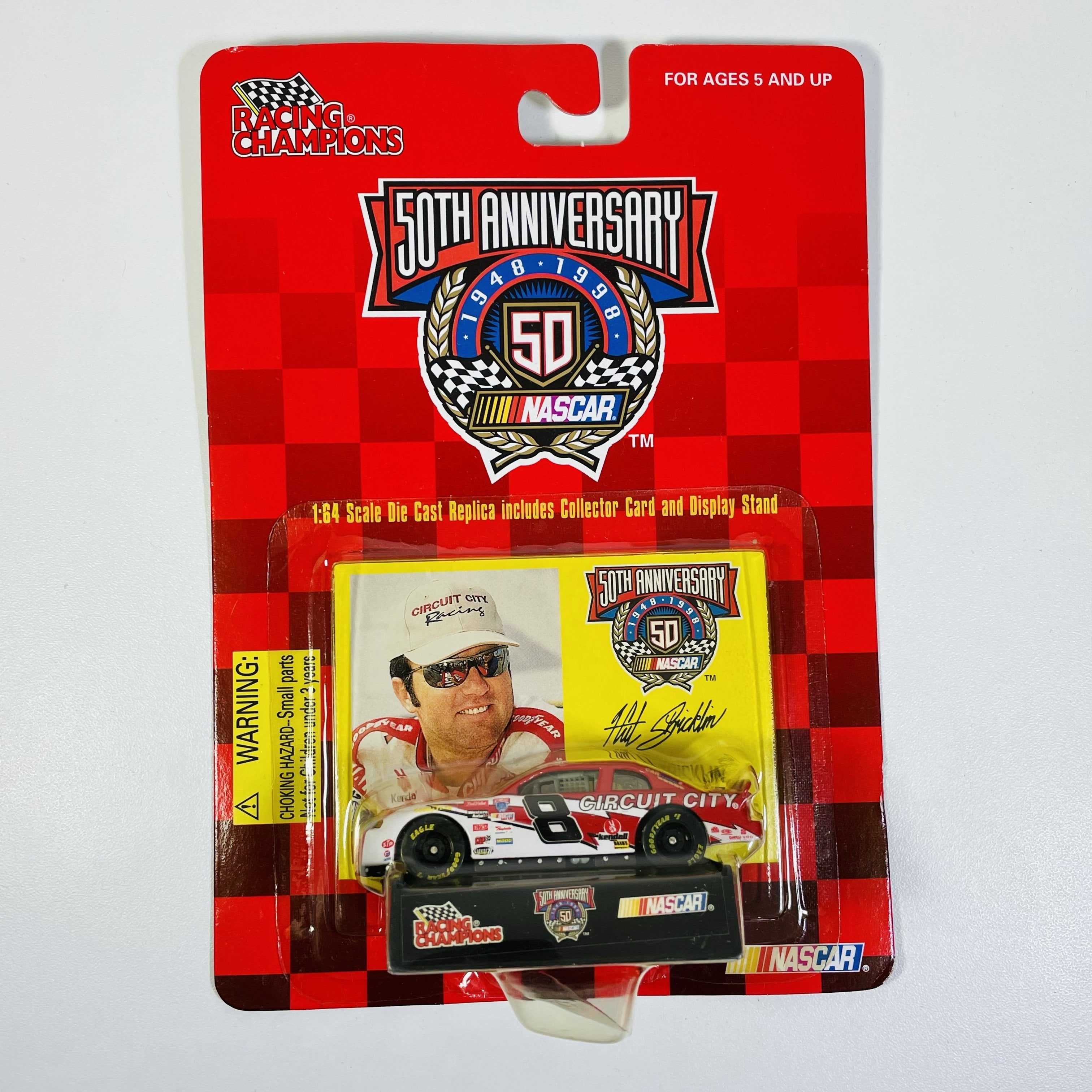 1998 Racing Champions 50th Anniversary NASCAR Hut Stricklin 8 Circuit