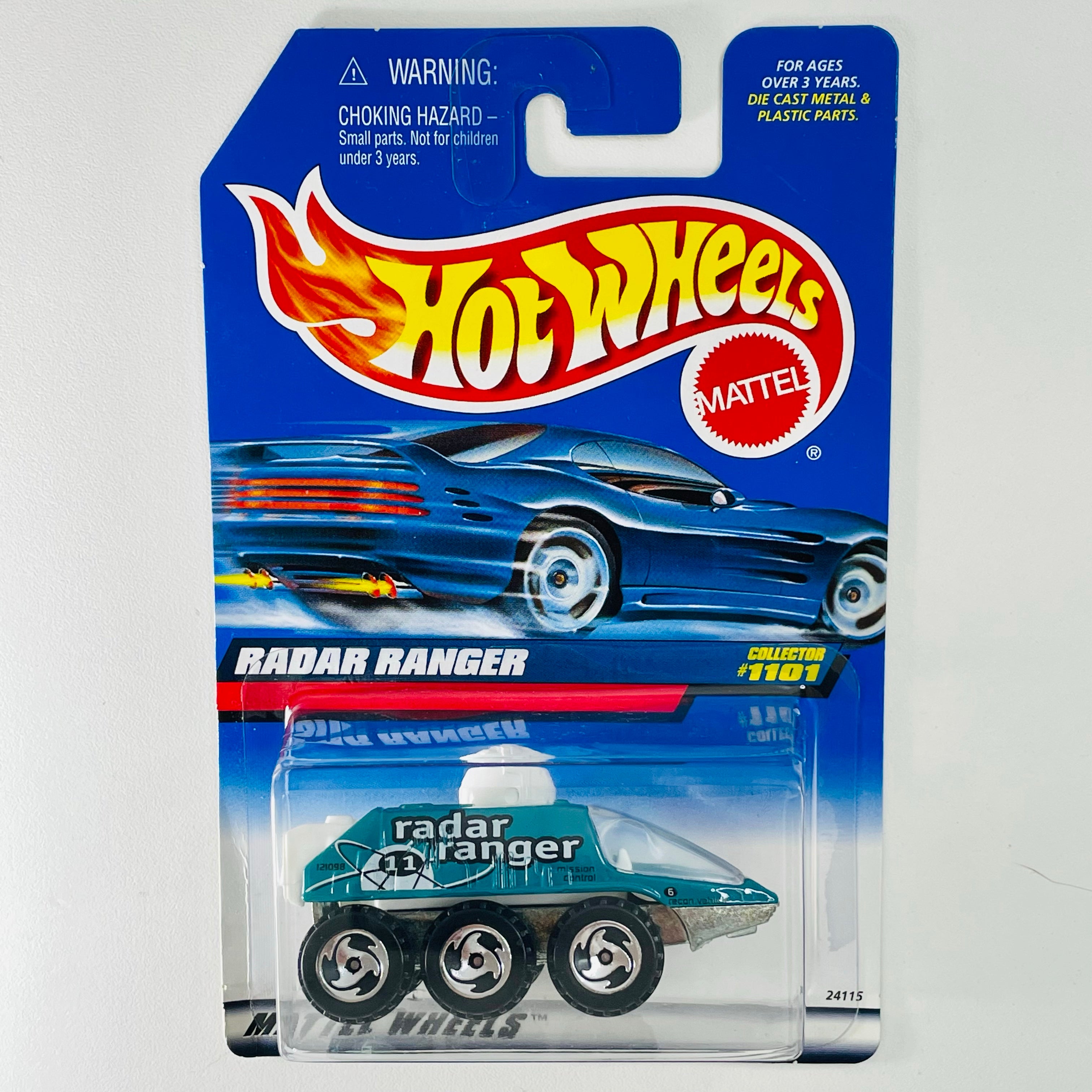 1999 Hot Wheels Radar Ranger 1101 verde azulado SB base ZAMAC