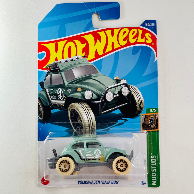 2022 Hot Wheels Mud Studs Volkswagen Baja Bug verde BLOR